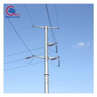 China Hot Dip Galvanized Electric Power Pole Galvanized Octagonal Utility for sale