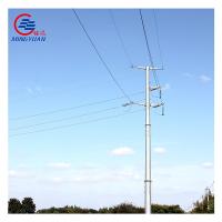 China Hot Dip Galvanized Electric Power Pole Galvanized Octagonal Utility for sale