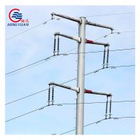 China Galvanized Gr50 Steel Monopole Structures Hot Dipped Power Pole for sale