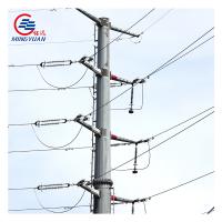 China Gr50 Steel Utility Pole Hot Dipped Overhead Power Galvanized for sale