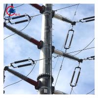 China Gr50 Steel Utility Pole Hot Dipped Overhead Power Galvanized for sale