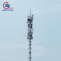 China 55m Antenna Monopole Telecommunication Tower Tubular Tapered Internet Radio A572 Steel for sale