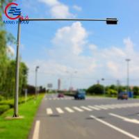 China Tapered L Shaped Galvanized Solar CCTV Pole Camera Mounting Extension Q460 for sale