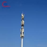 China Galvanized Monopole Telecommunications Tower Self Supporting Wireless Tubular Monopole Antenna for sale