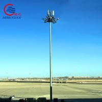 China 30m 40m High Mast Light Pole Outdoor Solar LED Steel For Stadium And Square Q235b for sale