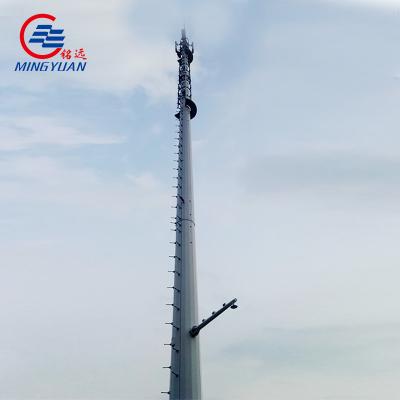 China GSM Wifi Monopole Telecommunication Tower Galvanized Radio Antenna GR65 SS400 Tubular for sale