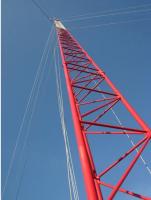 China Q355b 25m Guyed Cell Tower Q460 GSM Wire Mast Steel Pole for sale