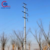 China 132kV Steel Utility Electric Transmission Lattice Tower Galvanized Tubular Monopoles for sale