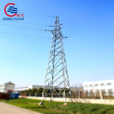 China 132kV Steel Utility Electric Transmission Lattice Tower Galvanized Tubular Monopoles for sale