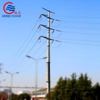 China Overhead Line Utility HDG Steel Poles For Multisided Polygonal Metal Distribution 220kV for sale