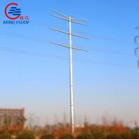 China Overhead Line Utility HDG Steel Poles For Multisided Polygonal Metal Distribution 220kV for sale