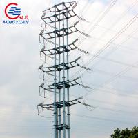 China Overhead Line Utility HDG Steel Poles For Multisided Polygonal Metal Distribution 220kV for sale