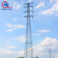 China Overhead Line Utility HDG Steel Poles For Multisided Polygonal Metal Distribution 220kV for sale