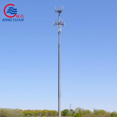 China Single Tube Polygonal Monopole Communication Tower Mast Hot Dip Galvanized Steel for sale