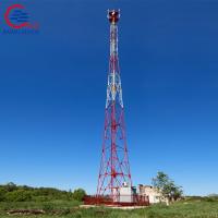 China 60m Telecommunication Monopole Tower Communication Guy Wire Tower for sale