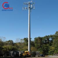 China 40m Monopole Telecommunications Tower For Communication for sale