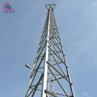 China 25-85m Tubular Steel Tower Hot Dip Galvanized Triangular Microwave Lattice for sale
