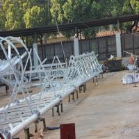 China 25-85m Tubular Steel Tower Hot Dip Galvanized Triangular Microwave Lattice for sale