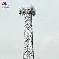 China Q355b Angle Lattice Steel Tower Galvanized 4 Legged With Fall Arrest Lightning System for sale