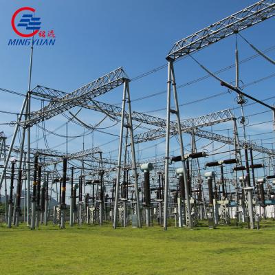 China Galvanized Substation Gantry Structure Hot Dip Q355b Railway Transmission Line for sale