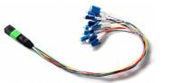 China Fan Out 0.9mm MPO Fiber Patch Cord for Communication Network Low Loss 0.15dB for sale