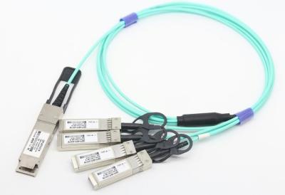 China 40G QSFP+ to 4x 10G SFP+ Active Optical Cable AOC 100m OM3 MMF for sale