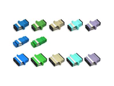 China SC Simplex Duplex Fiber Optic Adapter Flange Type Low Insertion Loss 0.2dB for CATV for sale