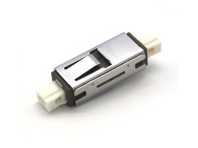 China Duplex MU Fiber Optic Adaptor Single Mode Low Insertion Loss for sale