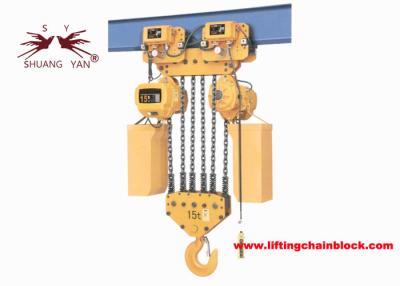 China 15T / 33000lb Electric Chain Hoist With Beam Trolley for sale