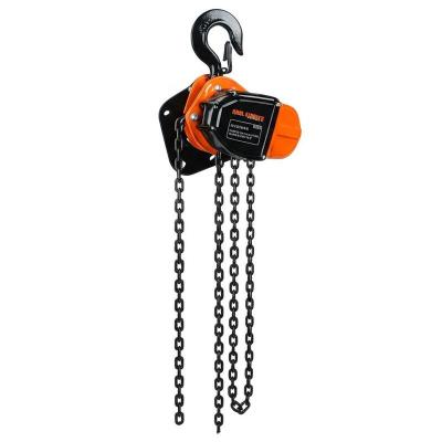 China Lifting Chain Block Manual Chain Hoist Black Chain Color Designed for Heavy Duty Industrial Lifting and Construction Tasks for sale