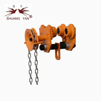 China 88-146mm Push Beam Trolley White Galvanized Chain Surface 3 Meters Length for sale