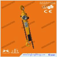 China Ratchet Manual Chain Hoist HSHX Series Yellow Color 1500kg Lifting Weight for sale