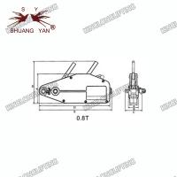 China Rope Pulling Wire Rope Winch 0.8 Ton Convenience Maintenance Manual for sale