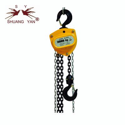 China NEW PRODUCT!!! 2000kg Triangle Manual Lifting Hoist Single-Chain Double Rathet Pawls 3m Long HSZ-D for sale