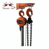 China KINGLONG 55-YEAR History Good Sale Red Color Manual Lifting Chain Hoist 3T*3M HSZ-CA for sale