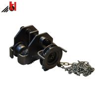 China 2 Ton Lifting Equipment Manual Plain Trolley With Solid Steel for sale