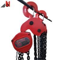 China 30m Lifting Galvanized Fixed 15T Manual Chain Block Diameter 10mm for sale