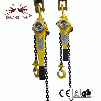 China 1.5M Lifting HSHX G80 Chain Lever Hoist 0.75 Ton Eco Friendly for sale