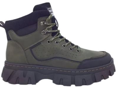 China Men's High Top Chunky Sole Work Boots Non-Slip Outdoor Ankle Boots for sale