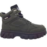 China Men's High Top Chunky Sole Work Boots Non-Slip Outdoor Ankle Boots for sale
