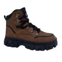 China Men's High Top Chunky Sole Work Boots Non-Slip Outdoor Ankle Boots for sale