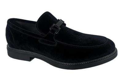 China Men's Suede Shoes, Casual Slip-on Dress Shoes with Buckle Detail for sale