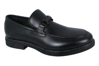 China Men's Leather Loafers, Casual Slip-on Dress Shoes with Buckle Detail for sale