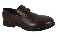China Men's Leather Loafers, Casual Slip-on Dress Shoes with Buckle Detail for sale