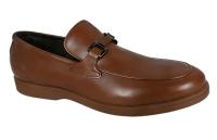 China Men's Leather Loafers, Casual Dress Shoes with Buckle Detail for sale