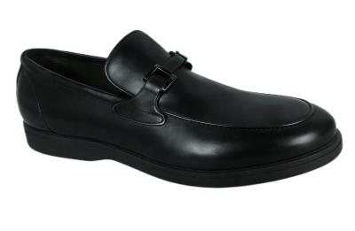 China Men's Leather Loafers, Casual Dress Shoes with Buckle Detail for sale