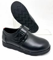 China Kids' Black Leather School Shoes for sale