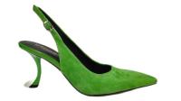 China Patent Cow Suede Lace-Up Slingback Pumps Women Pointed Toe Thin Kitten Heel Sandals Party Dress Heels for sale