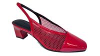 China Mesh Slingback Pumps for Women, Square Toe Low Block Heel Breathable Hollow Out Dress Sandals for sale