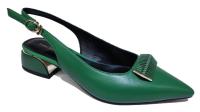 China Women Pointed Toe Strap Slingback Low Block Heel Pumps Ladies Patent Leather Backless Dress Sandals For Office Daily Party for sale